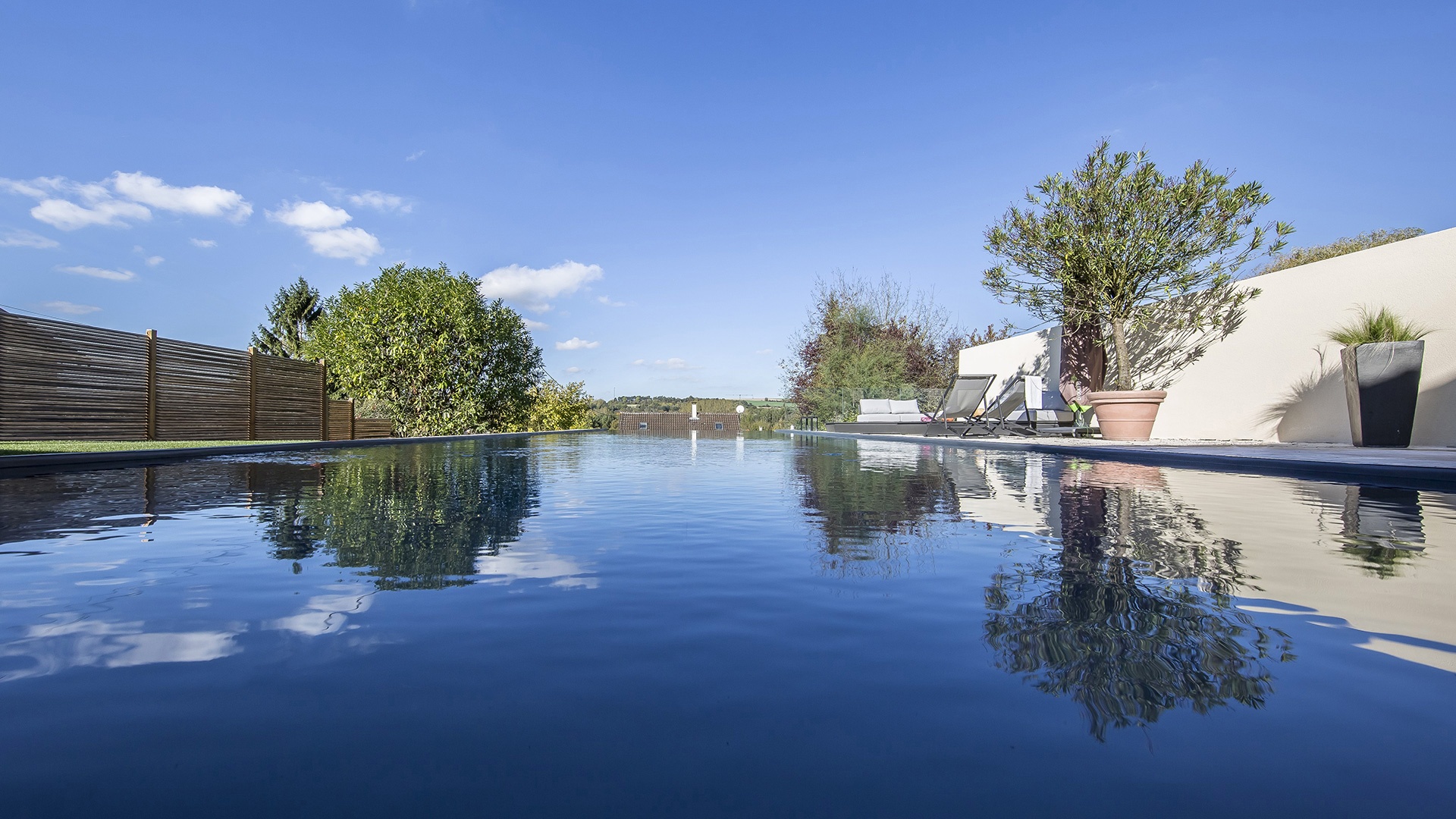 Reportage piscine miroir Horizon